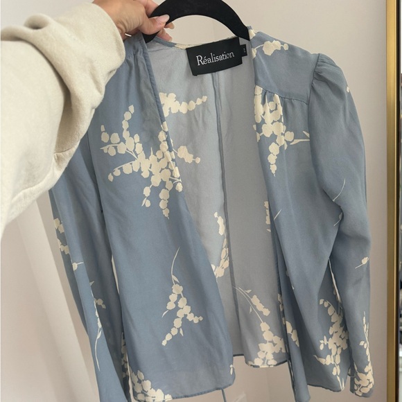 Realisation Par | Tops | Realisation Par Bianca Blue Shirt | Poshmark